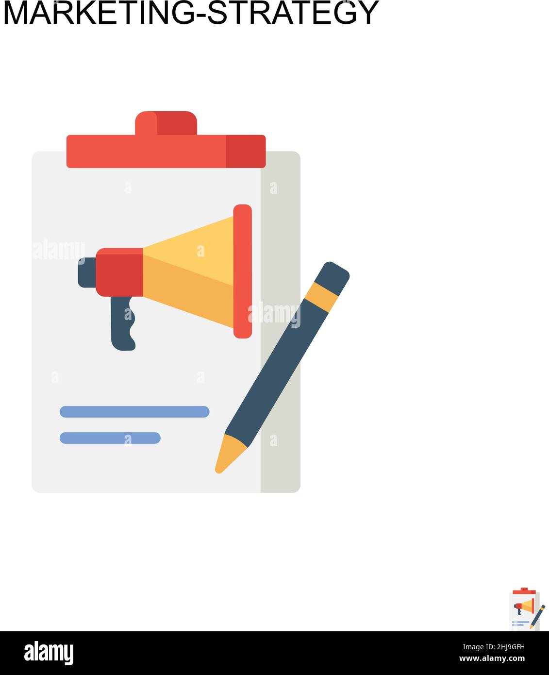Marketing-strategy Simple vector icon. Illustration symbol design ...