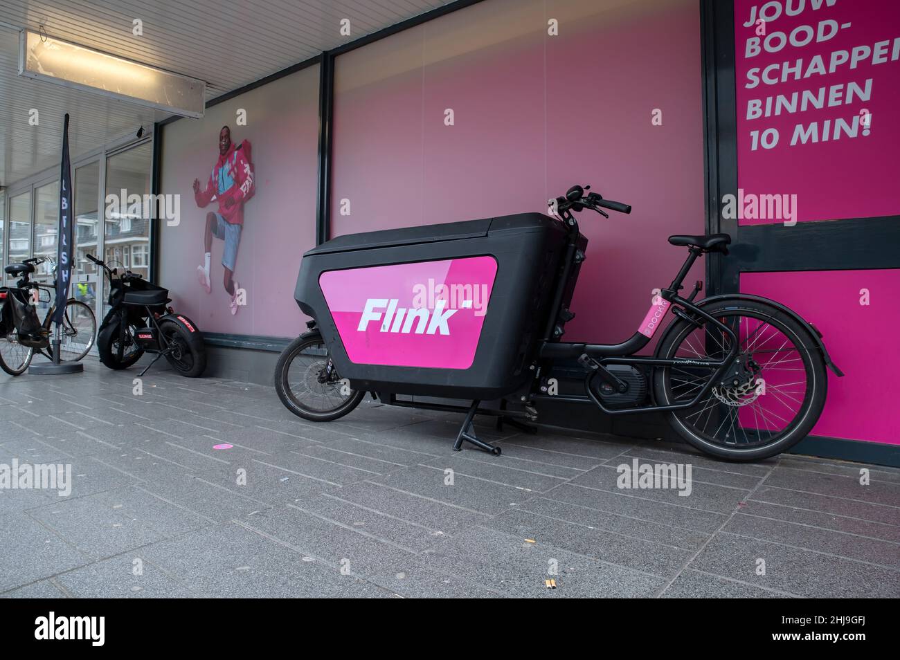 Flink Delivery Bike At Amsterdam The Netherlands 26-1-2022 Stock Photo ...