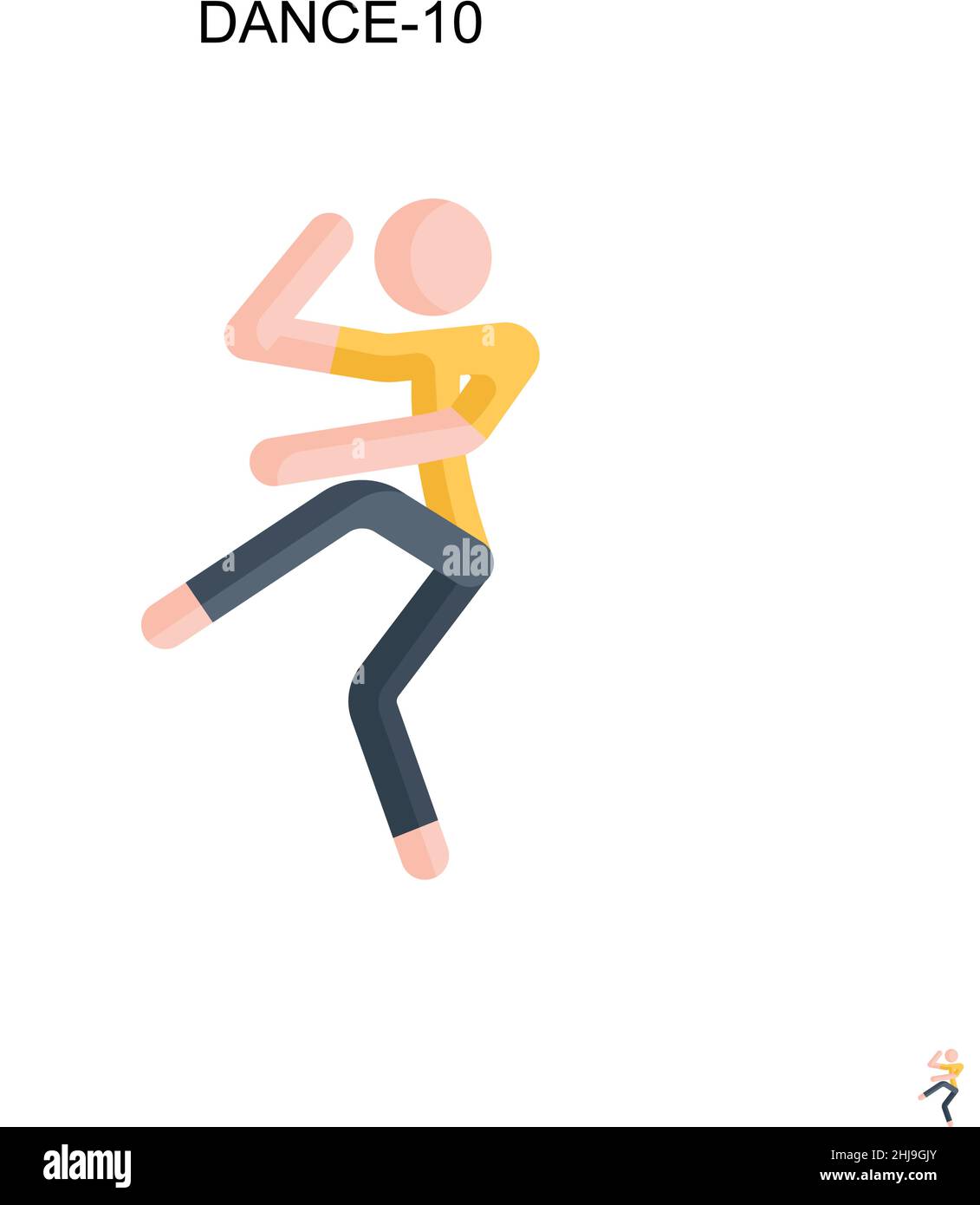 Dance-10 Simple vector icon. Illustration symbol design template for ...