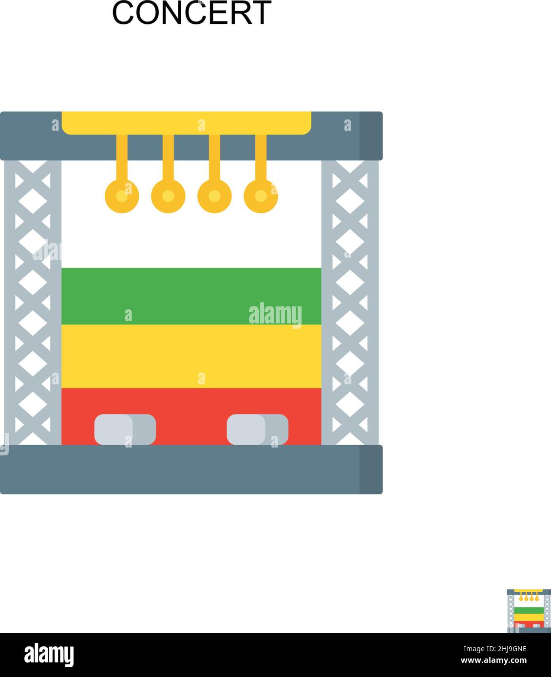 Concert Simple vector icon. Illustration symbol design template for web mobile UI element Stock ...