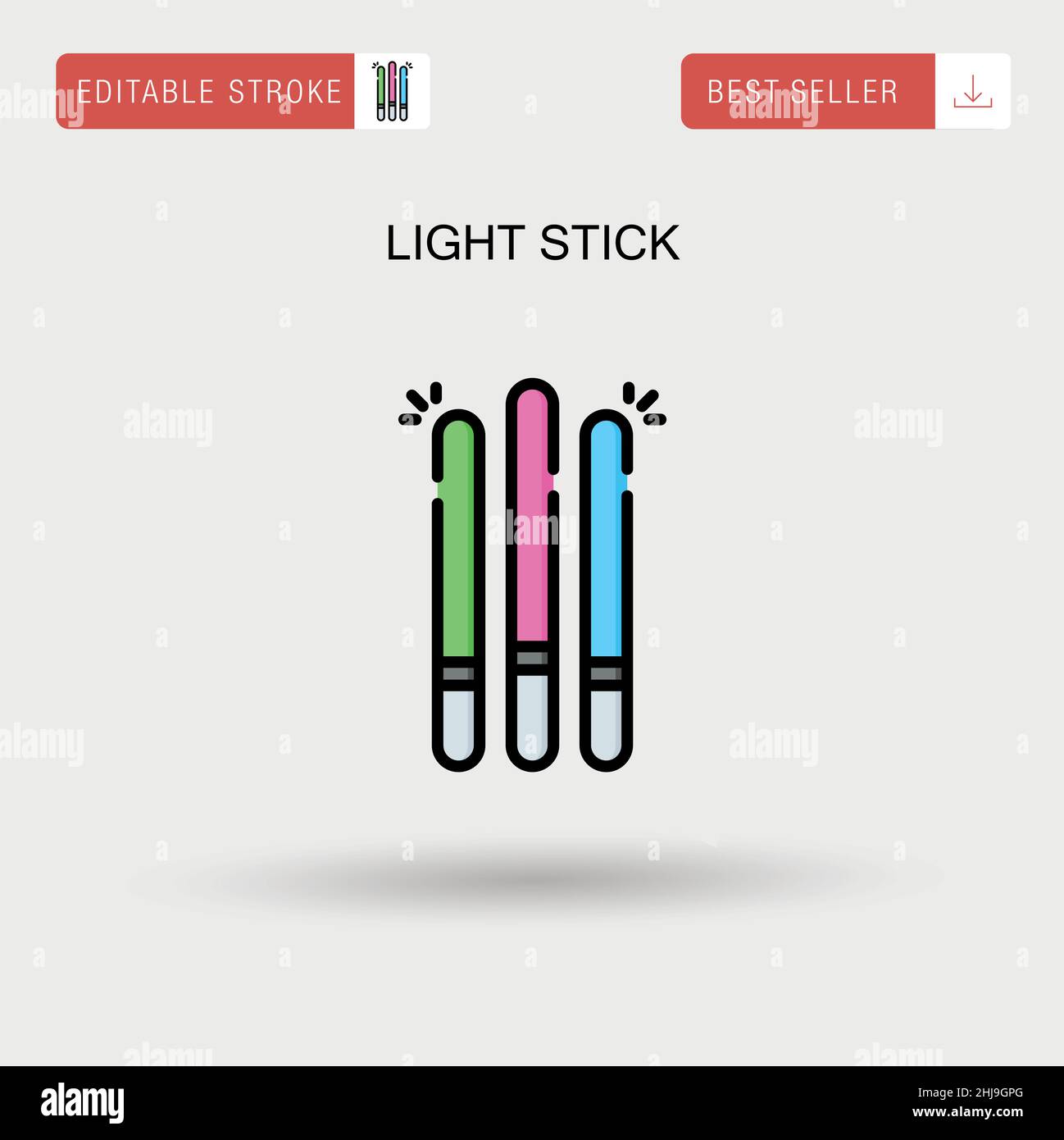 Light stick Simple vector icon Stock Vector Image & Art - Alamy