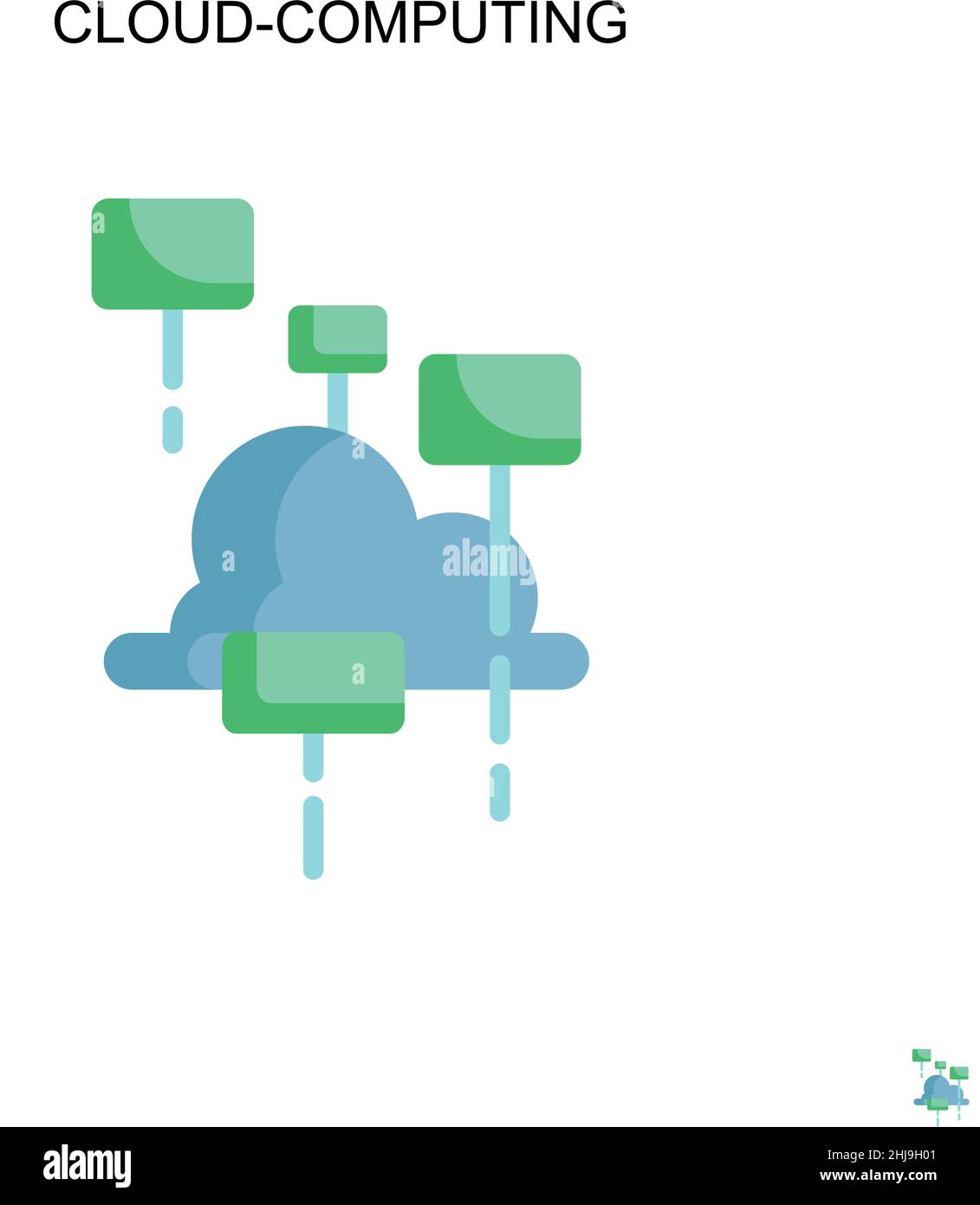 Cloud-computing Simple vector icon. Illustration symbol design template ...