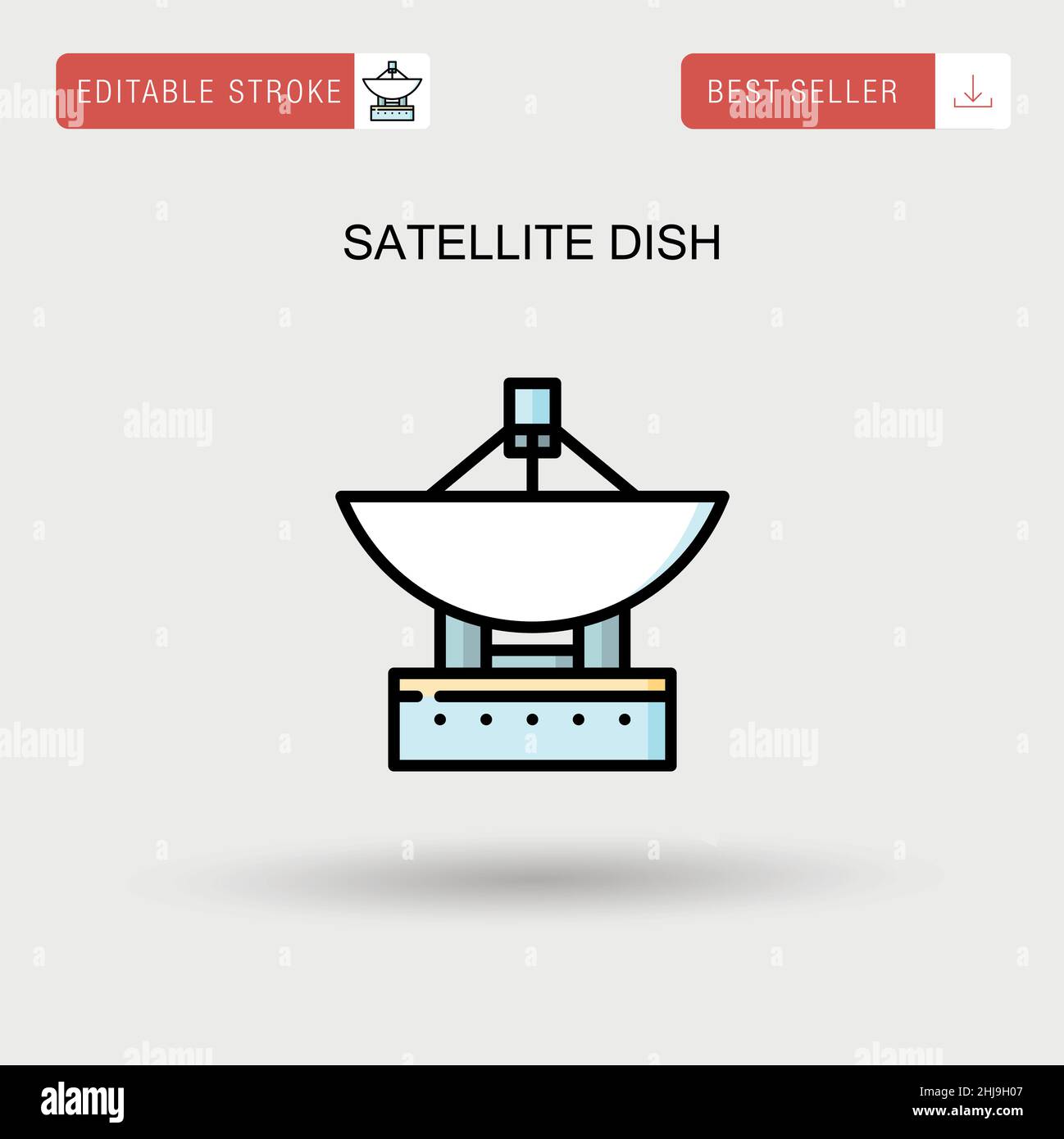 Satellite dish Simple vector icon Stock Vector Image & Art - Alamy