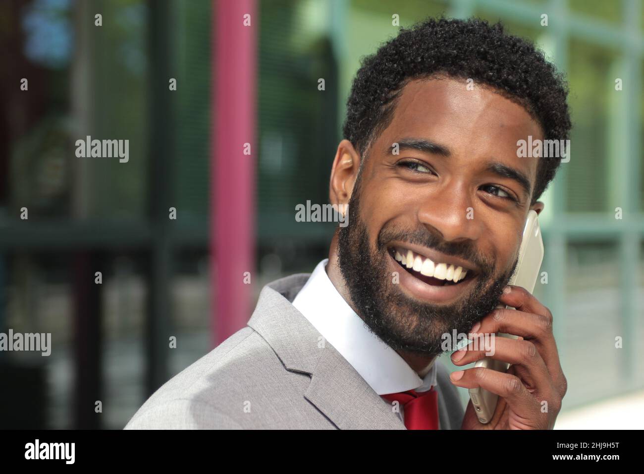 Beautiful businessman outside in the summer Stock Photo - Alamy
