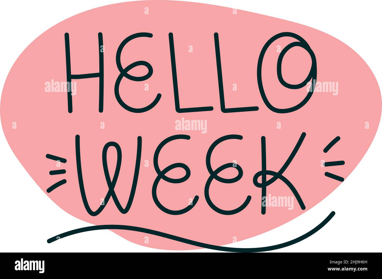 lettering of hello week Stock Vector Image & Art - Alamy