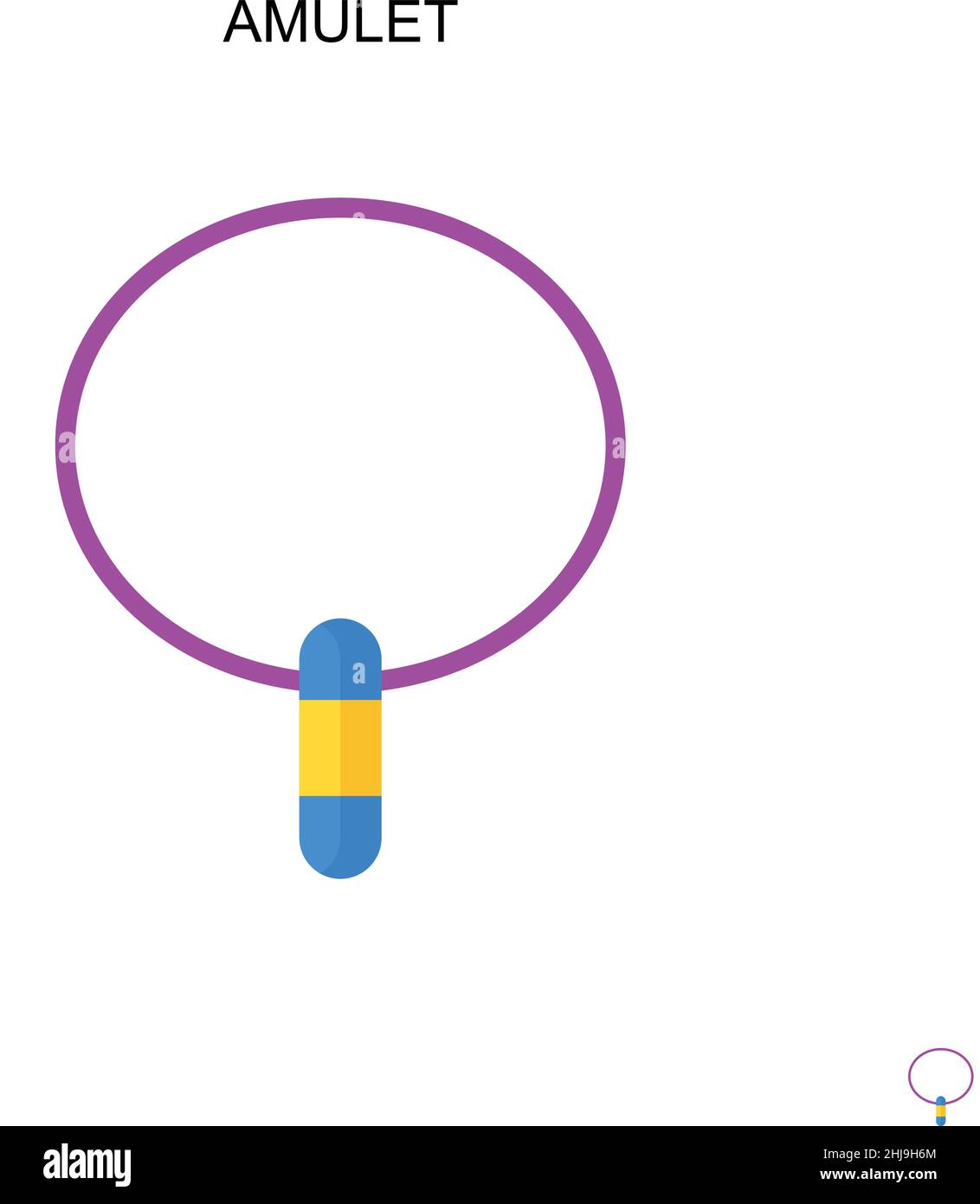 Amulet Simple vector icon. Illustration symbol design template for web ...