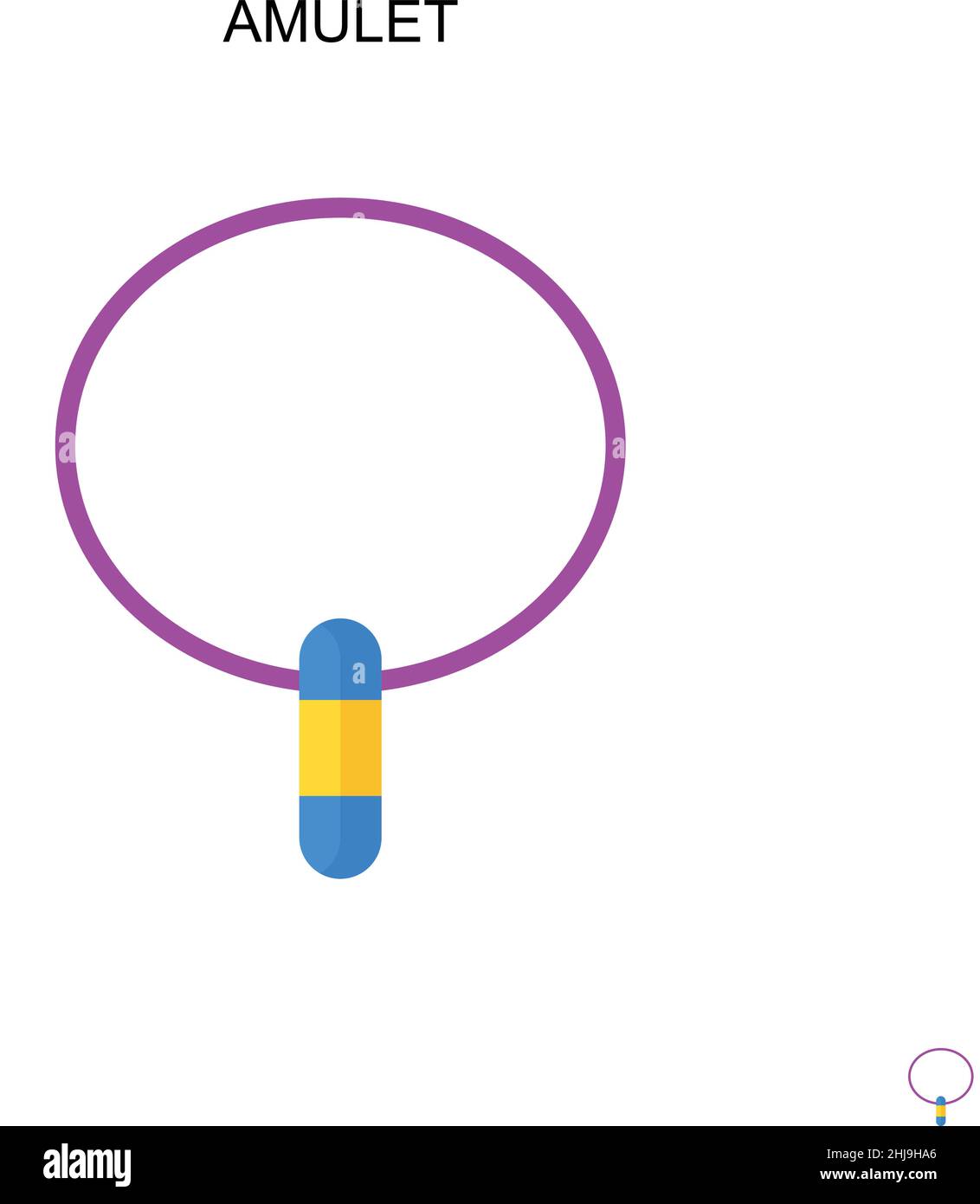 Amulet Simple Vector Icon Illustration Symbol Design Template For Web