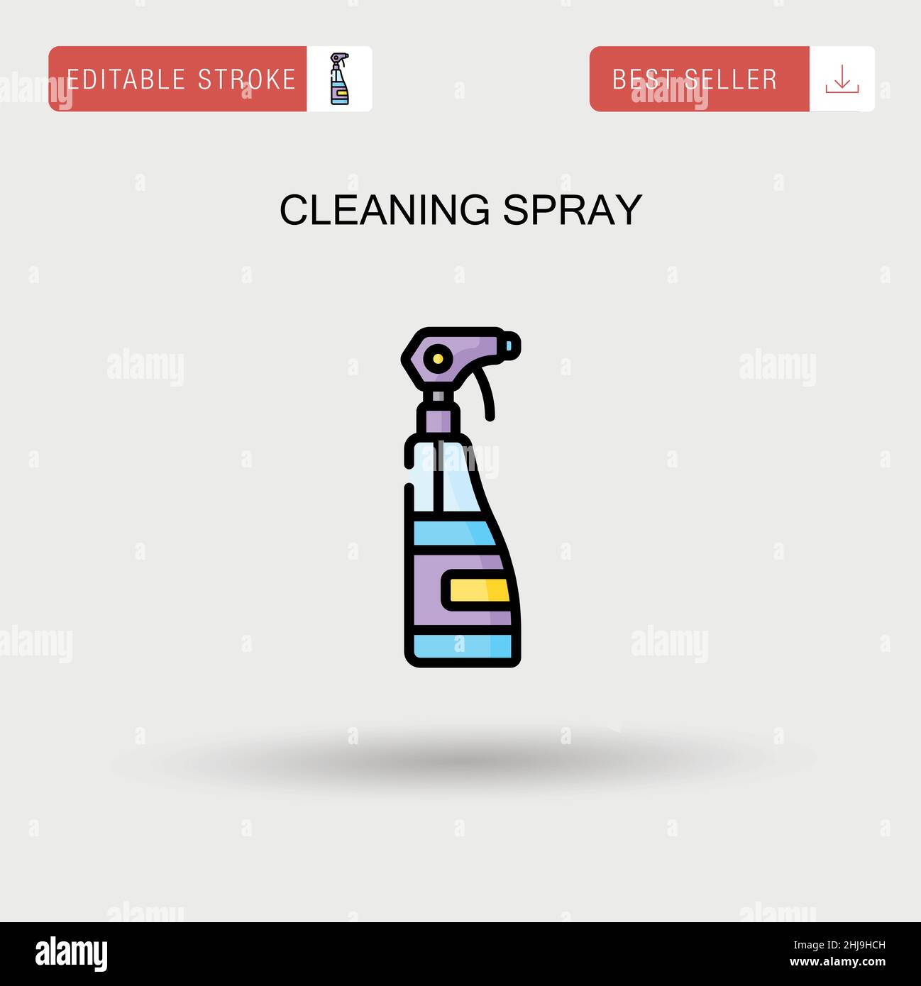 Cleaning spray Simple vector icon Stock Vector Image & Art - Alamy