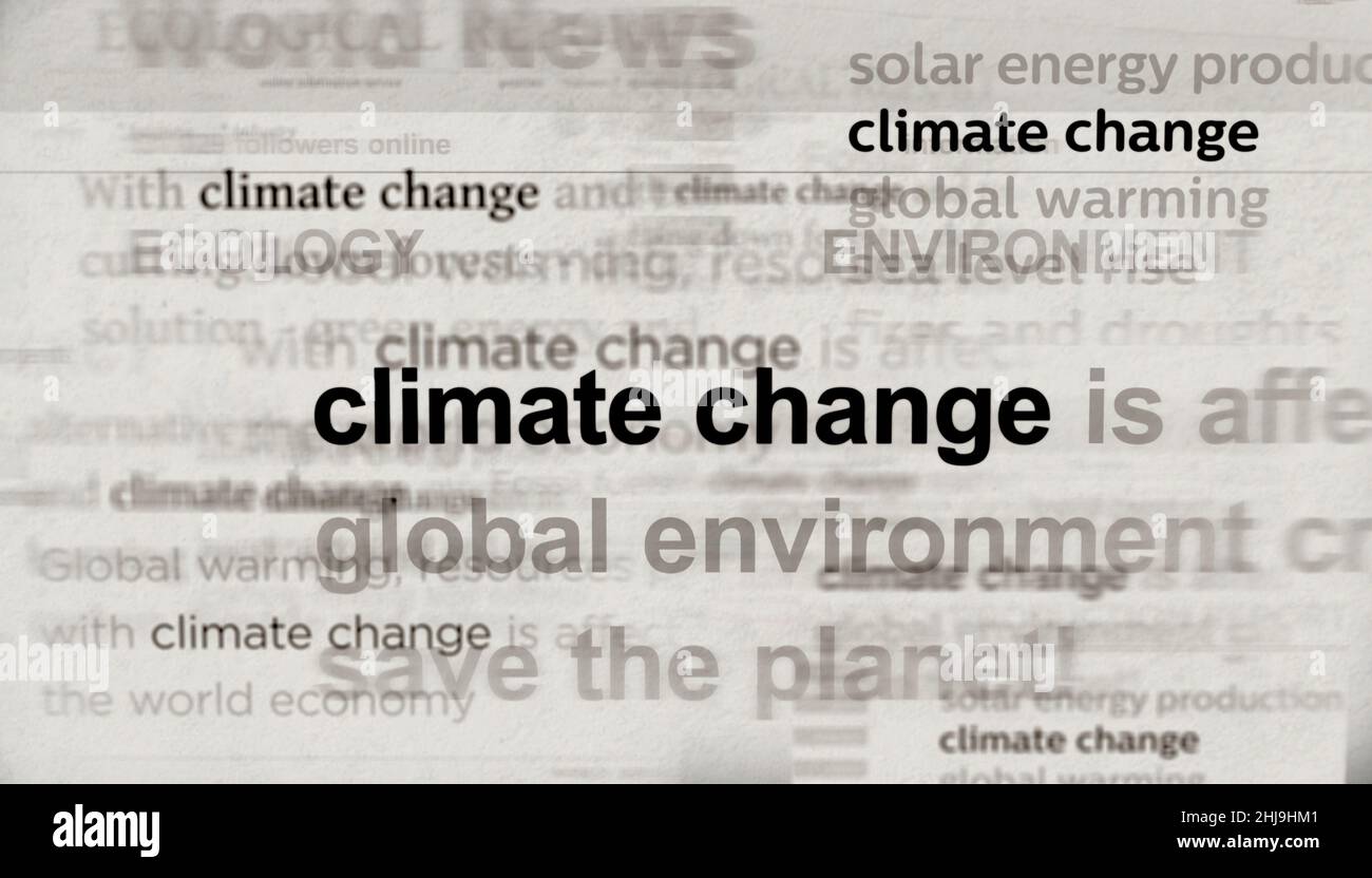 Headline news across international media with Climate Change global ...