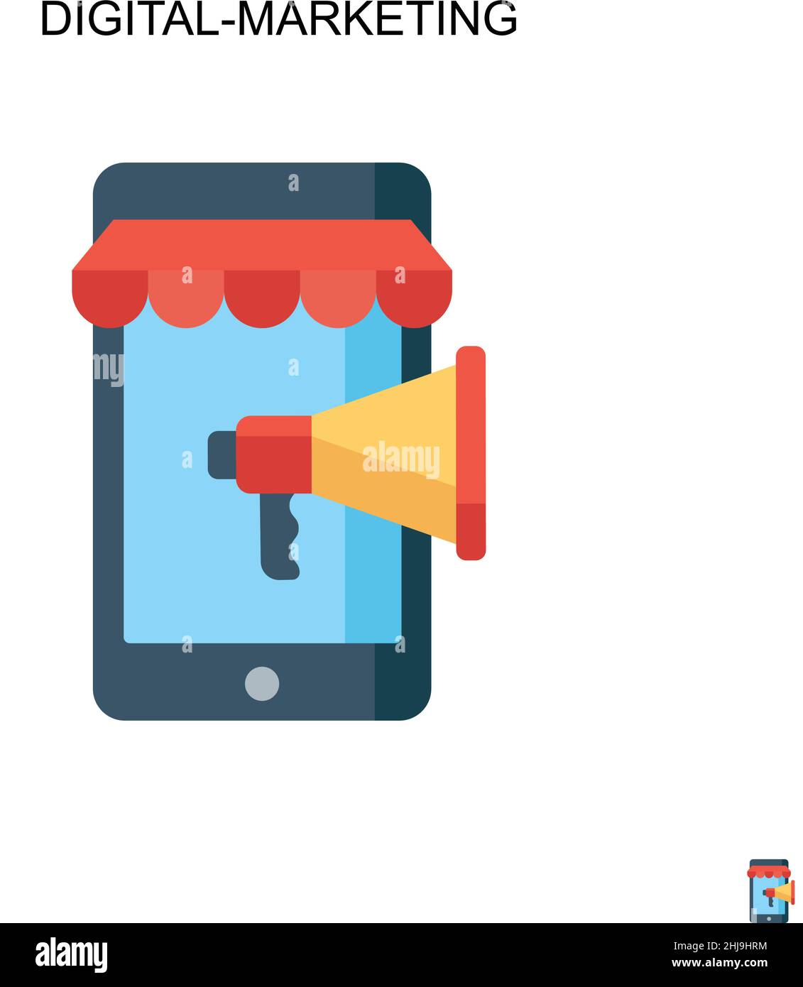 Digital-marketing Simple vector icon. Illustration symbol design ...