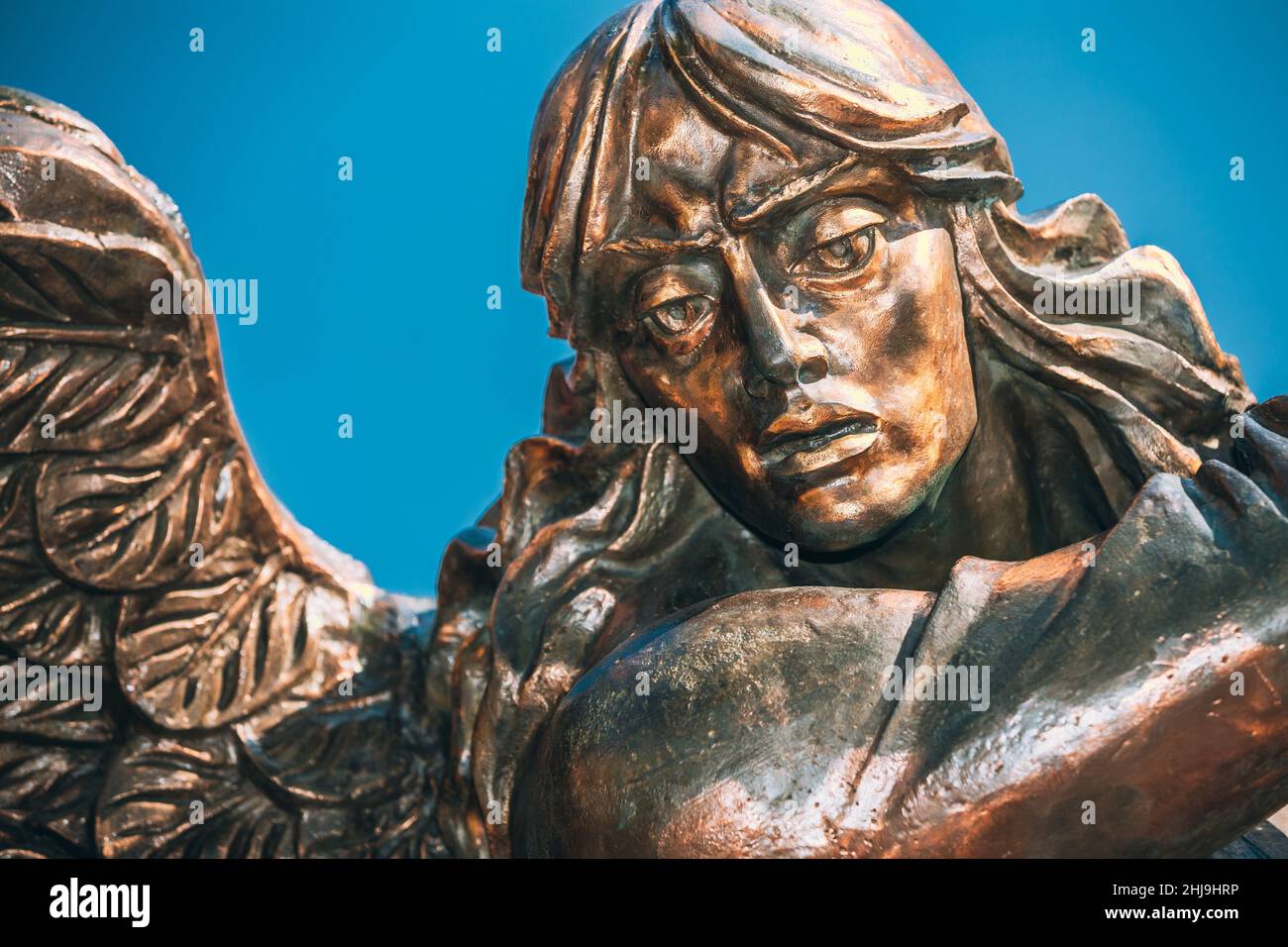 Michael archangel christianity statue simon hi-res stock photography ...