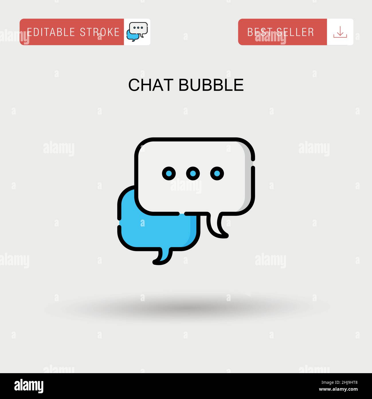 Chat bubble Simple vector icon Stock Vector Image & Art - Alamy