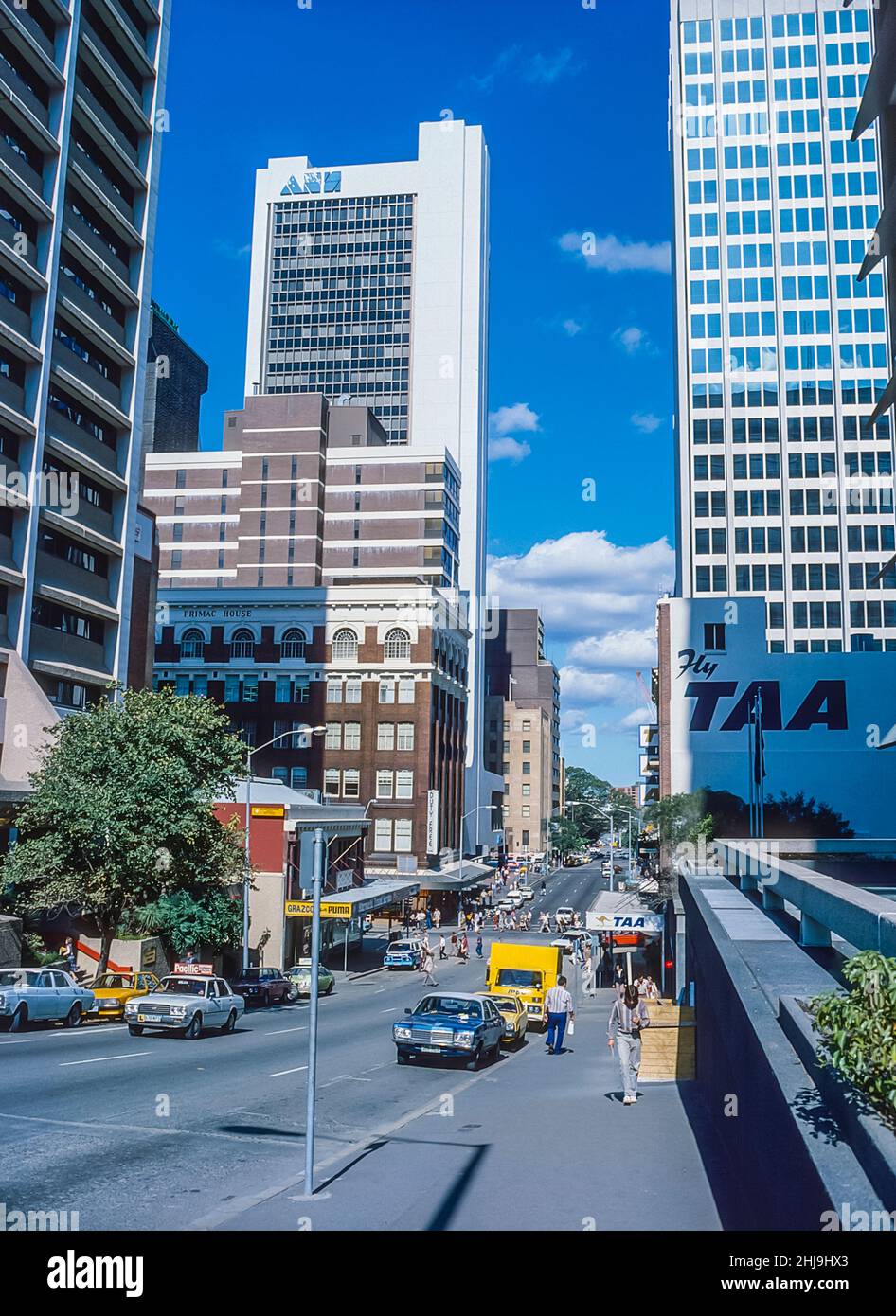 This bustling image and vibrant street scene is of Brisbane City Centre ...