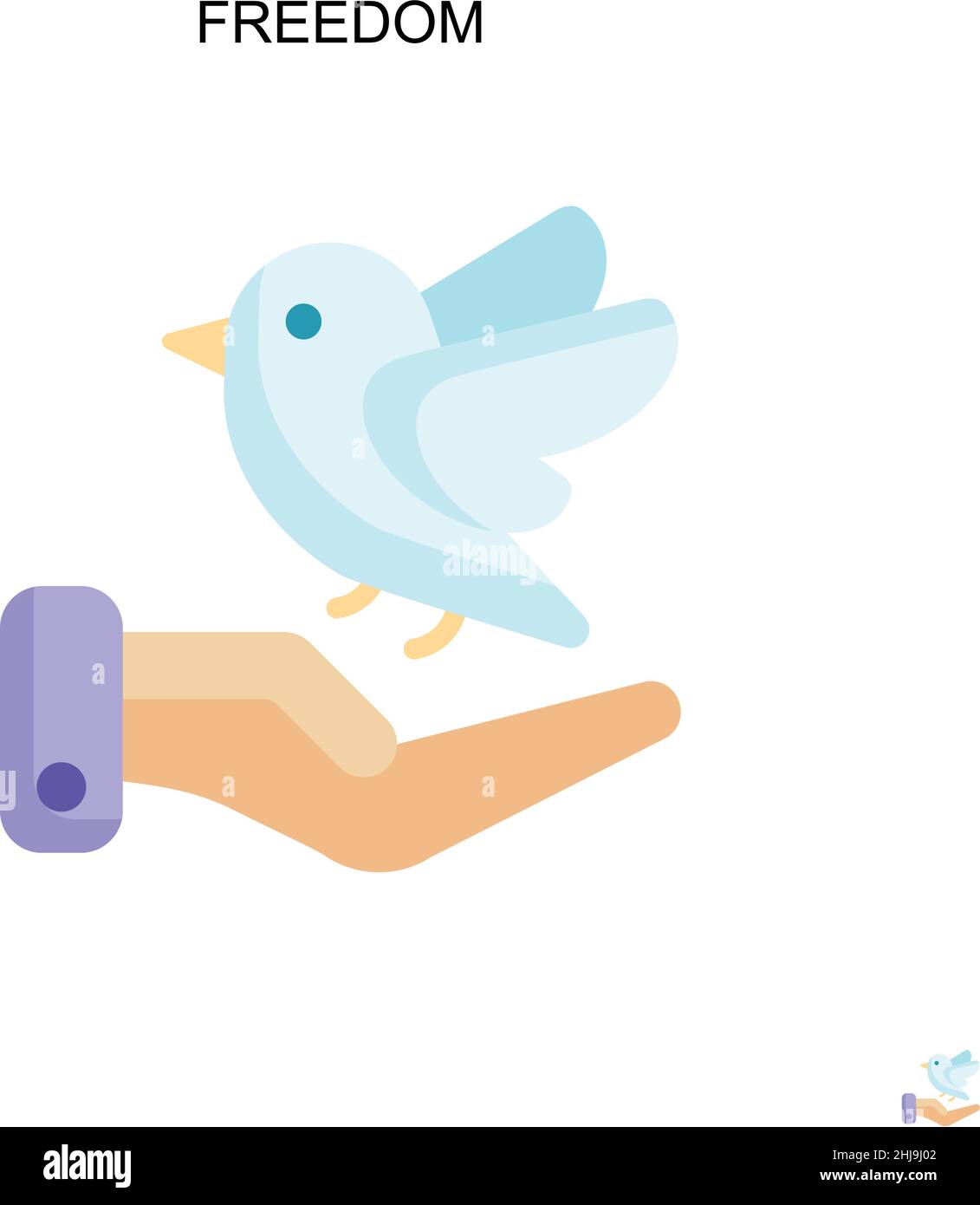 Freedom Simple vector icon. Illustration symbol design template for web ...