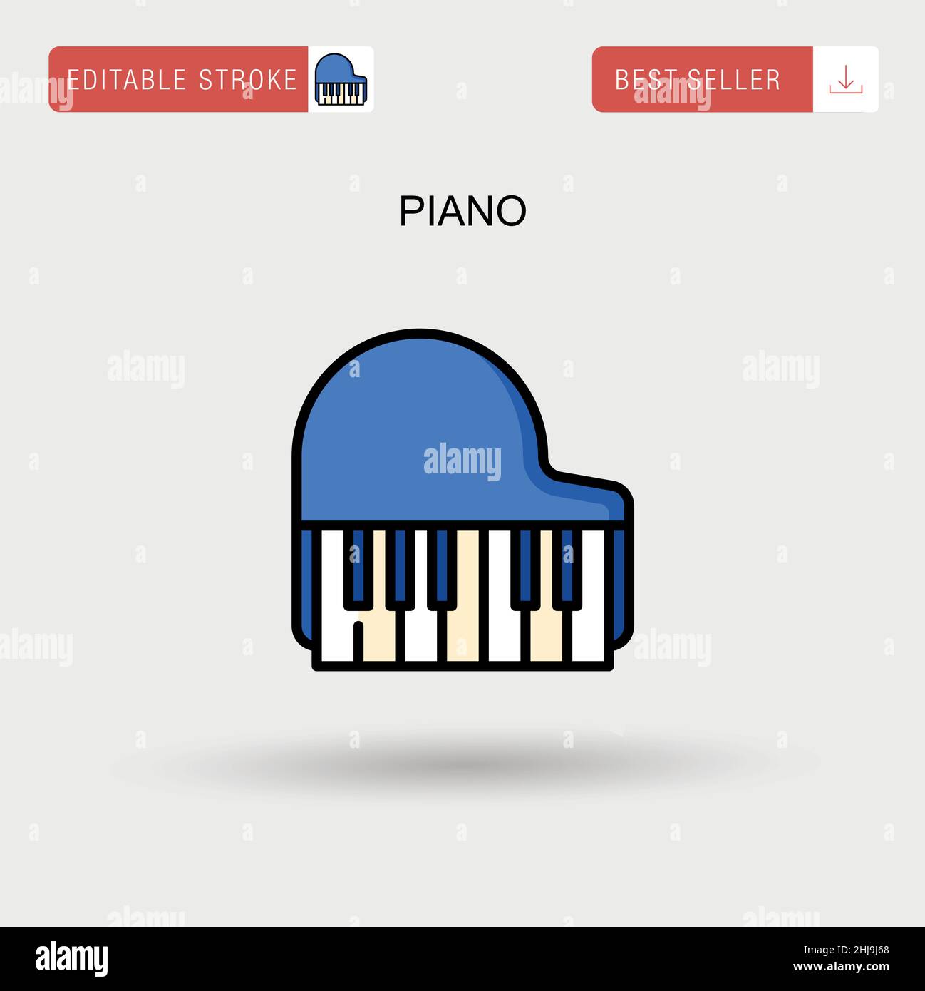 Piano Simple vector icon Stock Vector Image & Art - Alamy
