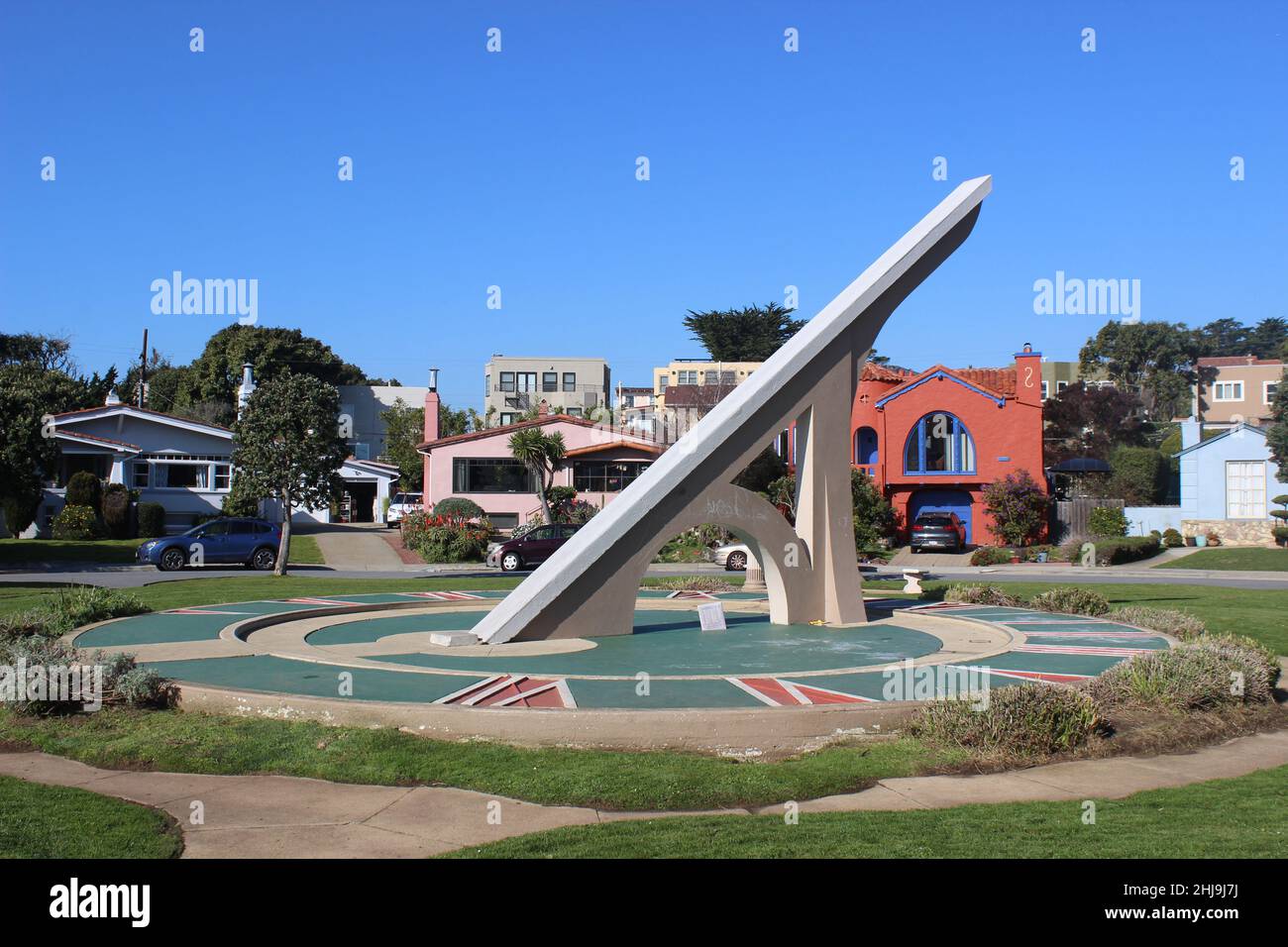 Ingleside Sundial, Ingleside Terraces, San Francisco, California Stock ...