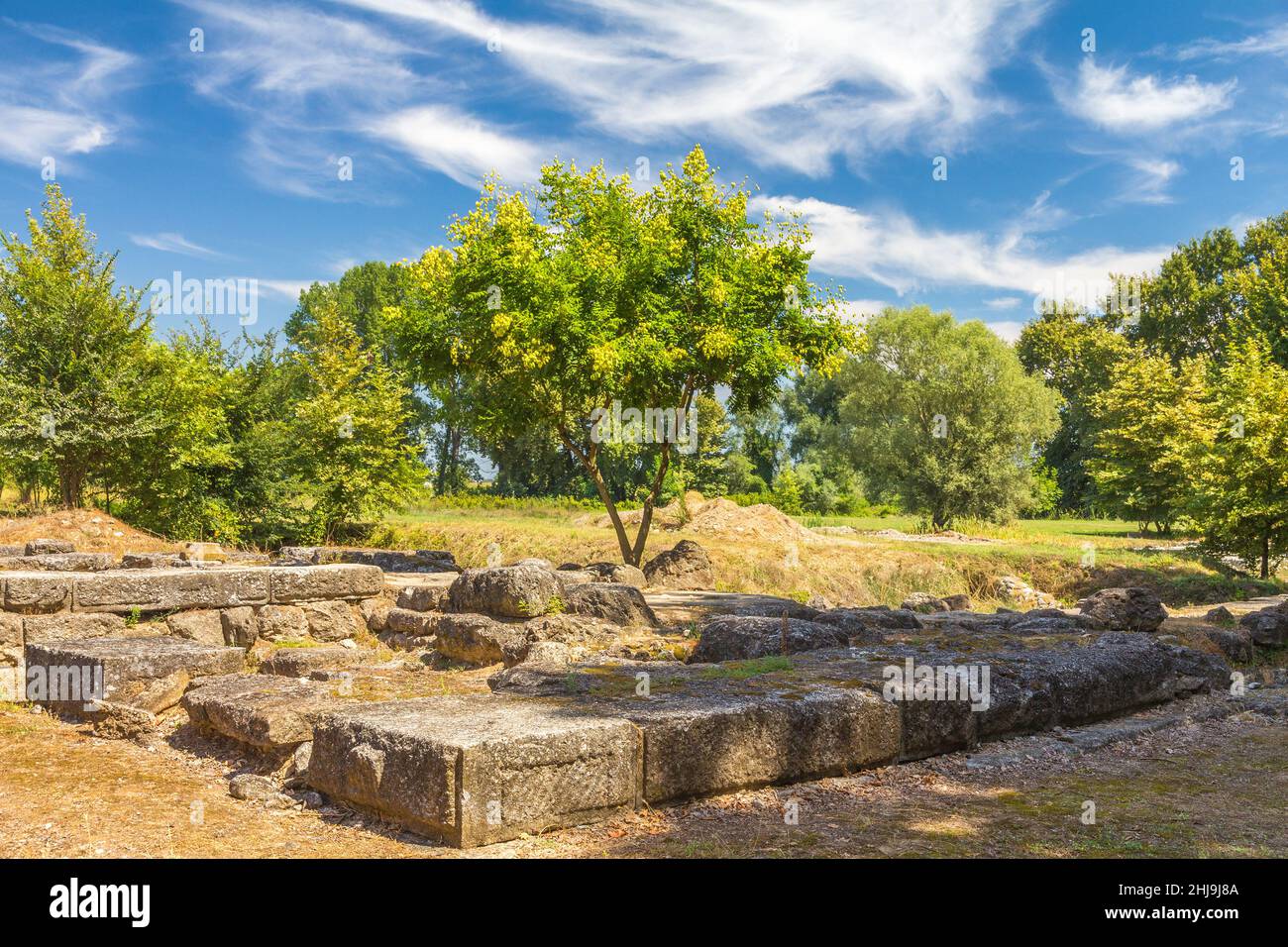 The Archaeological Park of Dion, located at foot of Mount Olympus ...