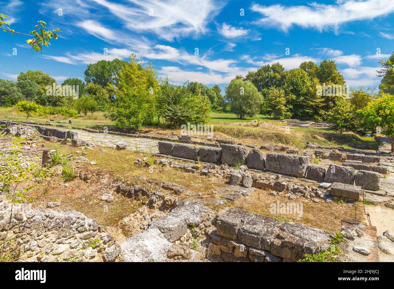The Archaeological Park of Dion, located at foot of Mount Olympus ...
