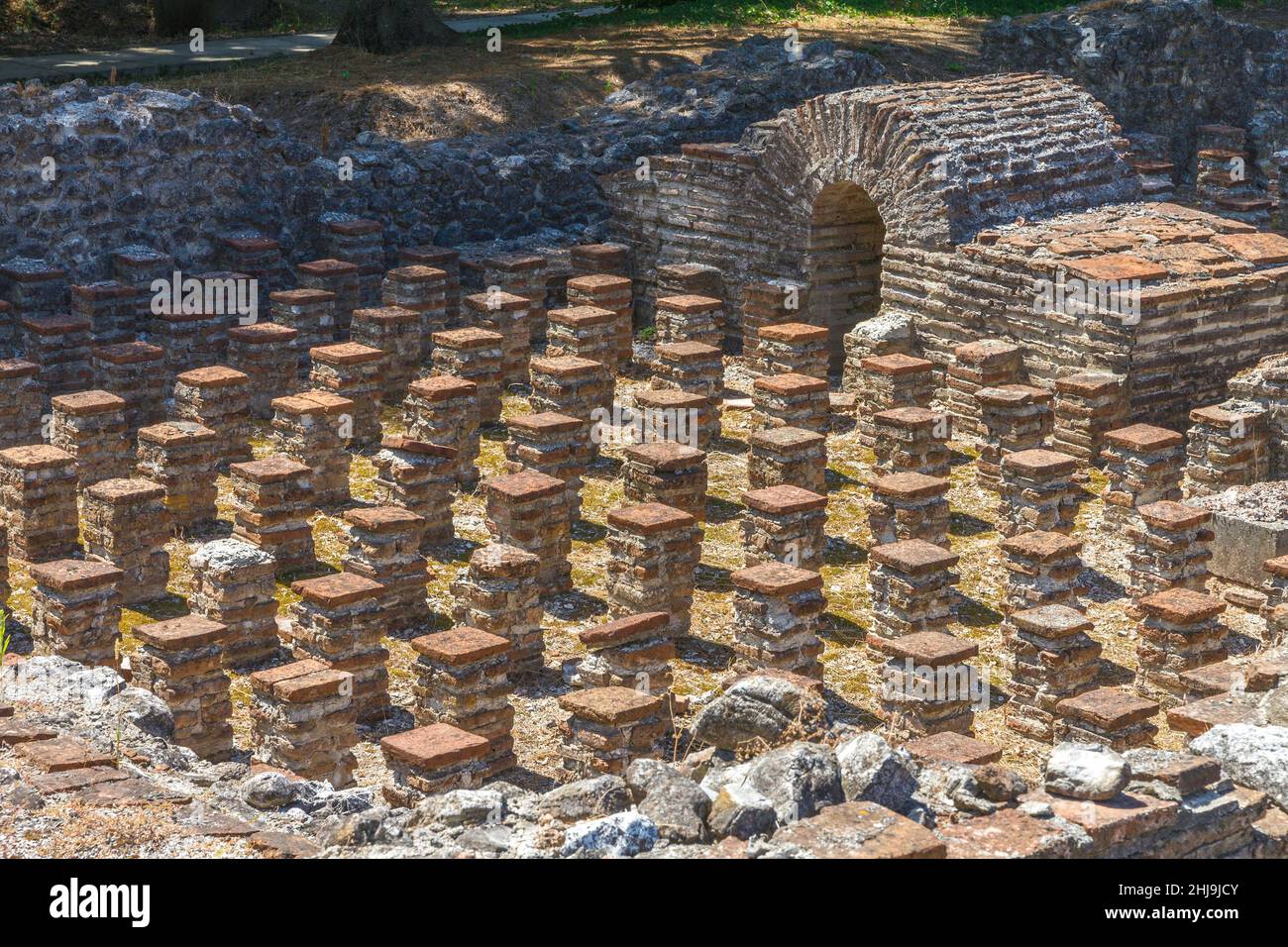The Archaeological Park of Dion, located at foot of Mount Olympus ...