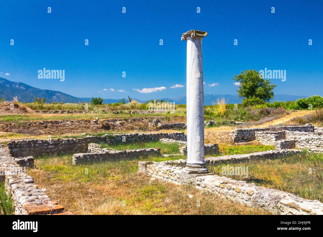 The Archaeological Park of Dion, located at foot of Mount Olympus ...