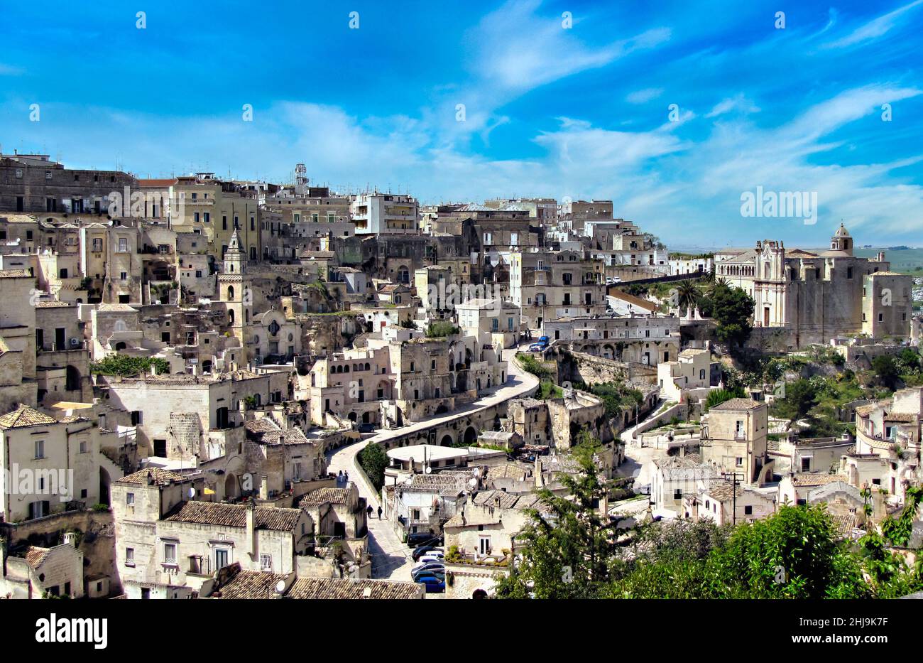 Matera Basilicata Italy Landscape View Of The Old Town Sassi Di Matera European Capital Of