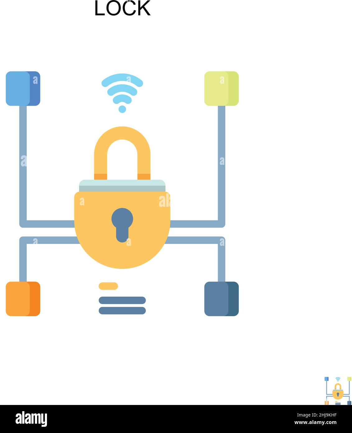 Lock Simple vector icon. Illustration symbol design template for web ...