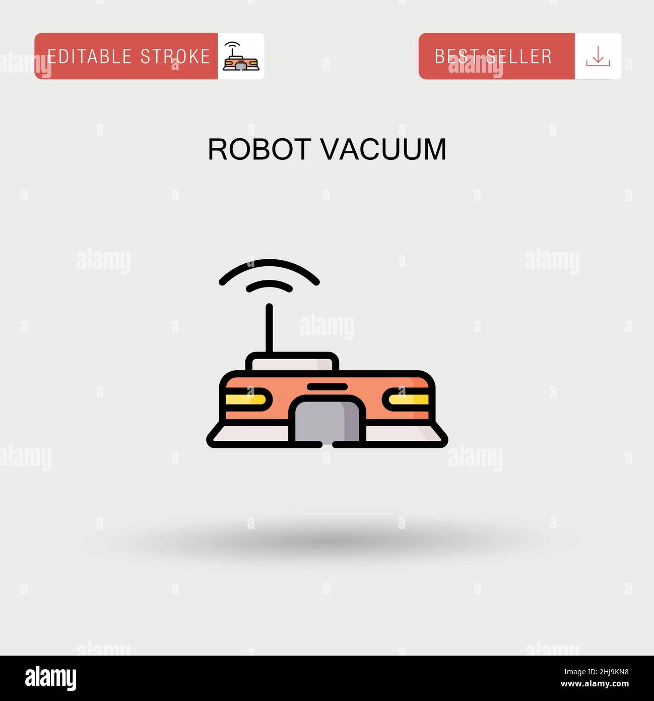 Robot vacuum cleaner simple Stock Vector Images - Alamy
