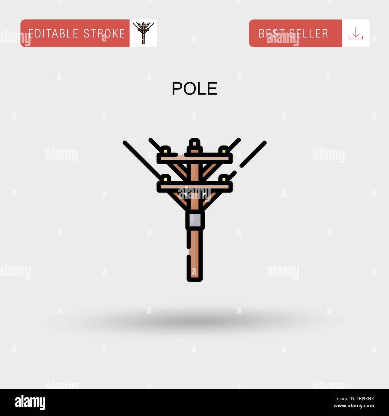 Pole Simple vector icon Stock Vector Image & Art - Alamy