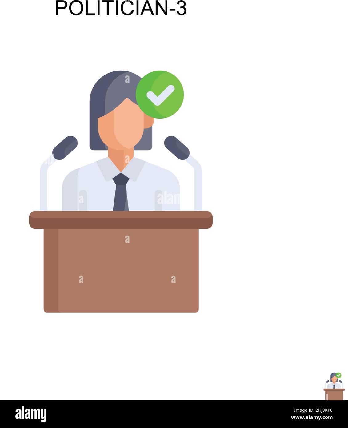 Politician-3 Simple vector icon. Illustration symbol design template ...