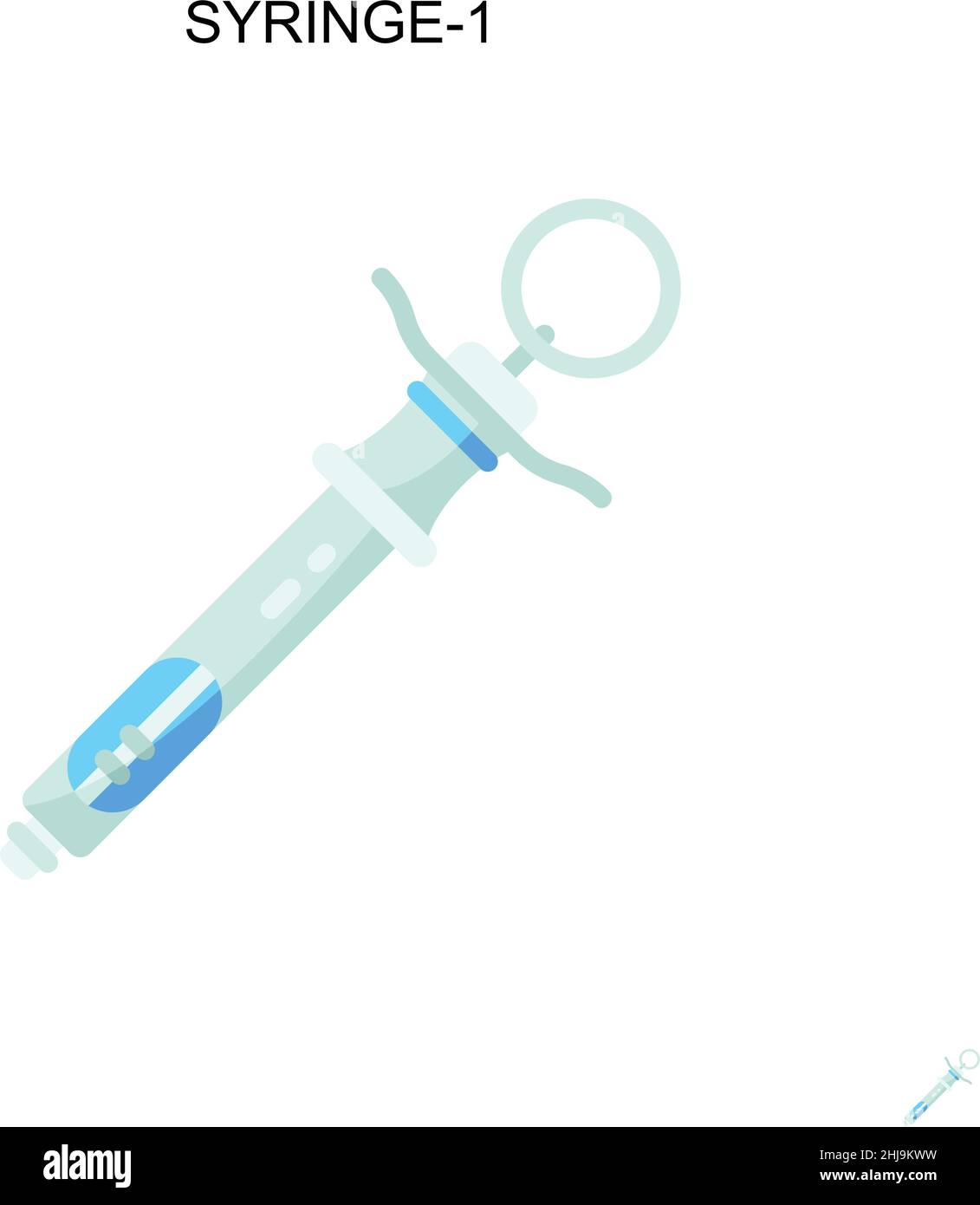 Syringe-1 Simple vector icon. Illustration symbol design template for ...