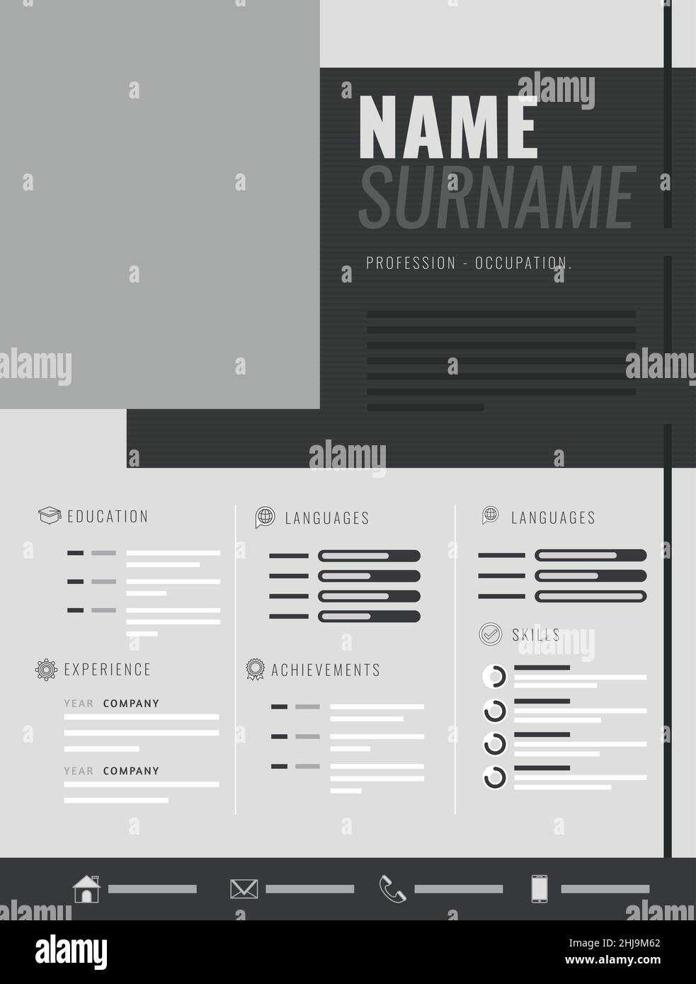 professional curriculum design Stock Vector Image & Art - Alamy