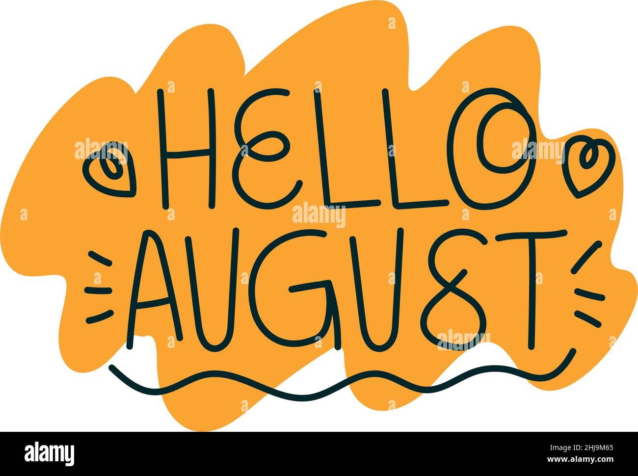 lettering of hello august Stock Vector Image & Art - Alamy