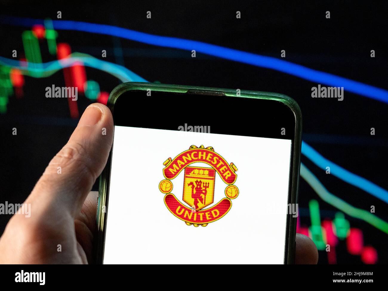 In this photo illustration the professional football club Manchester ...