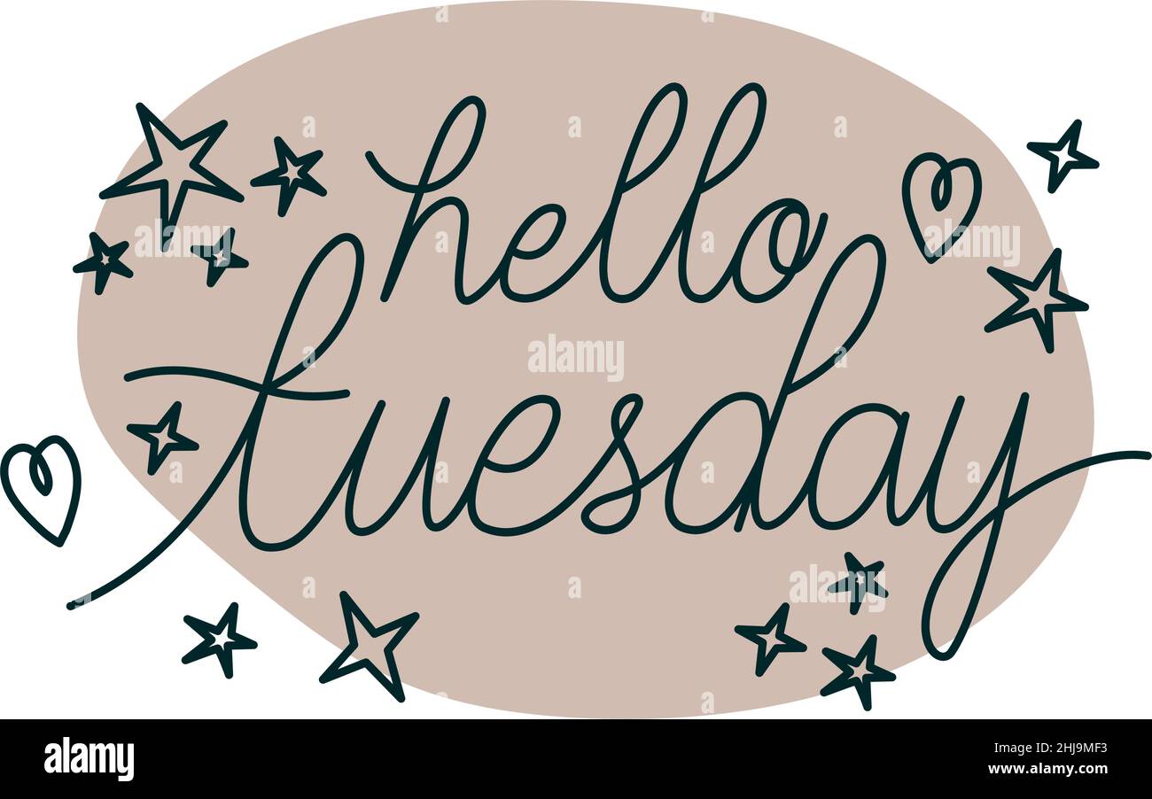 Hello tuesday Cut Out Stock Images & Pictures - Alamy