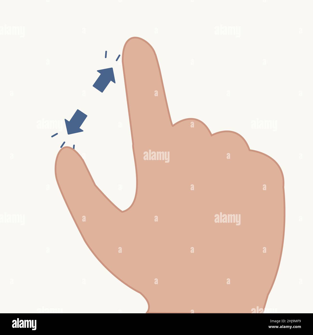 One-touch and swipe left line icon. Touch screen hand gesture symbol ...