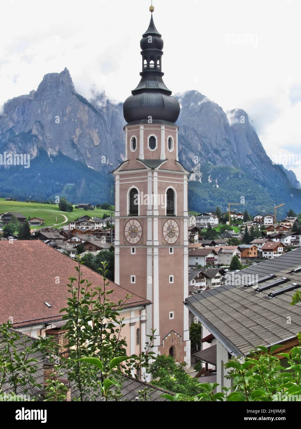 Bell tower Castelrotto Stock Photo - Alamy