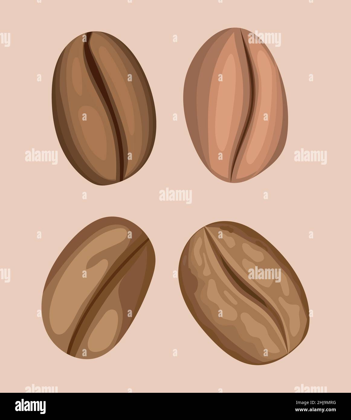 four coffee beans Stock Vector Image & Art - Alamy