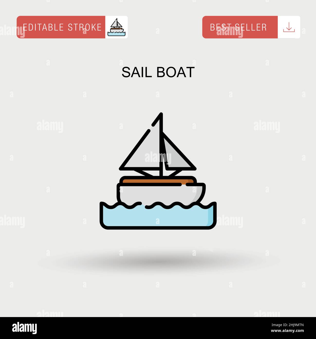 Illustration yacht boat cartoon simple hi-res stock photography and ...