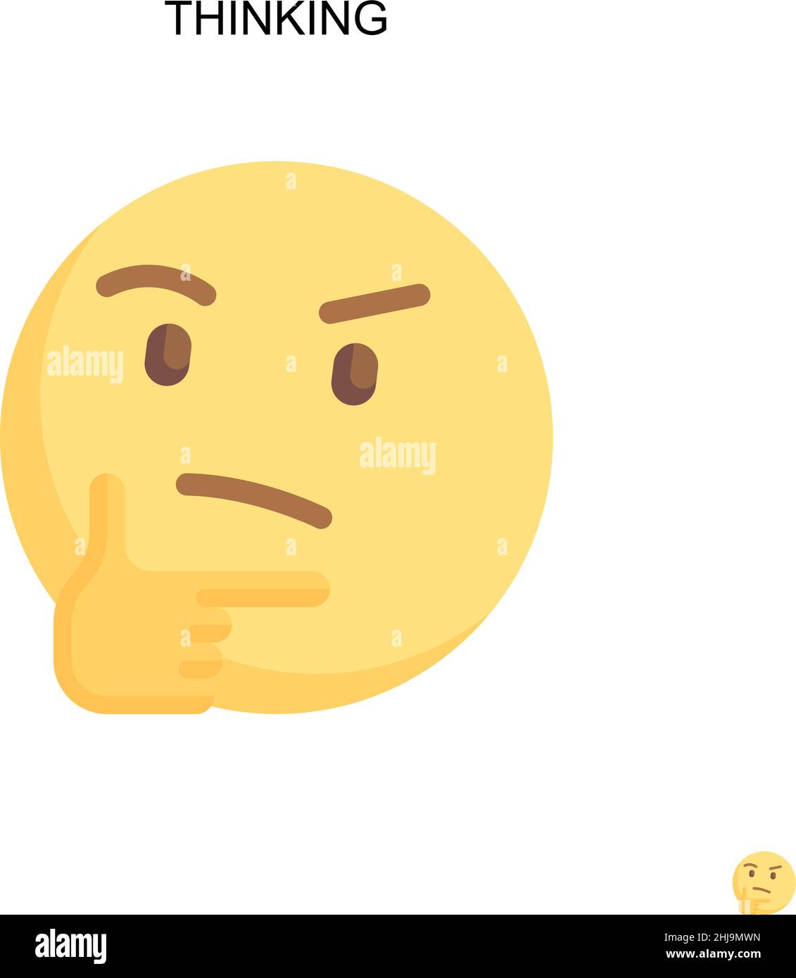 Thinking Simple vector icon. Illustration symbol design template for ...