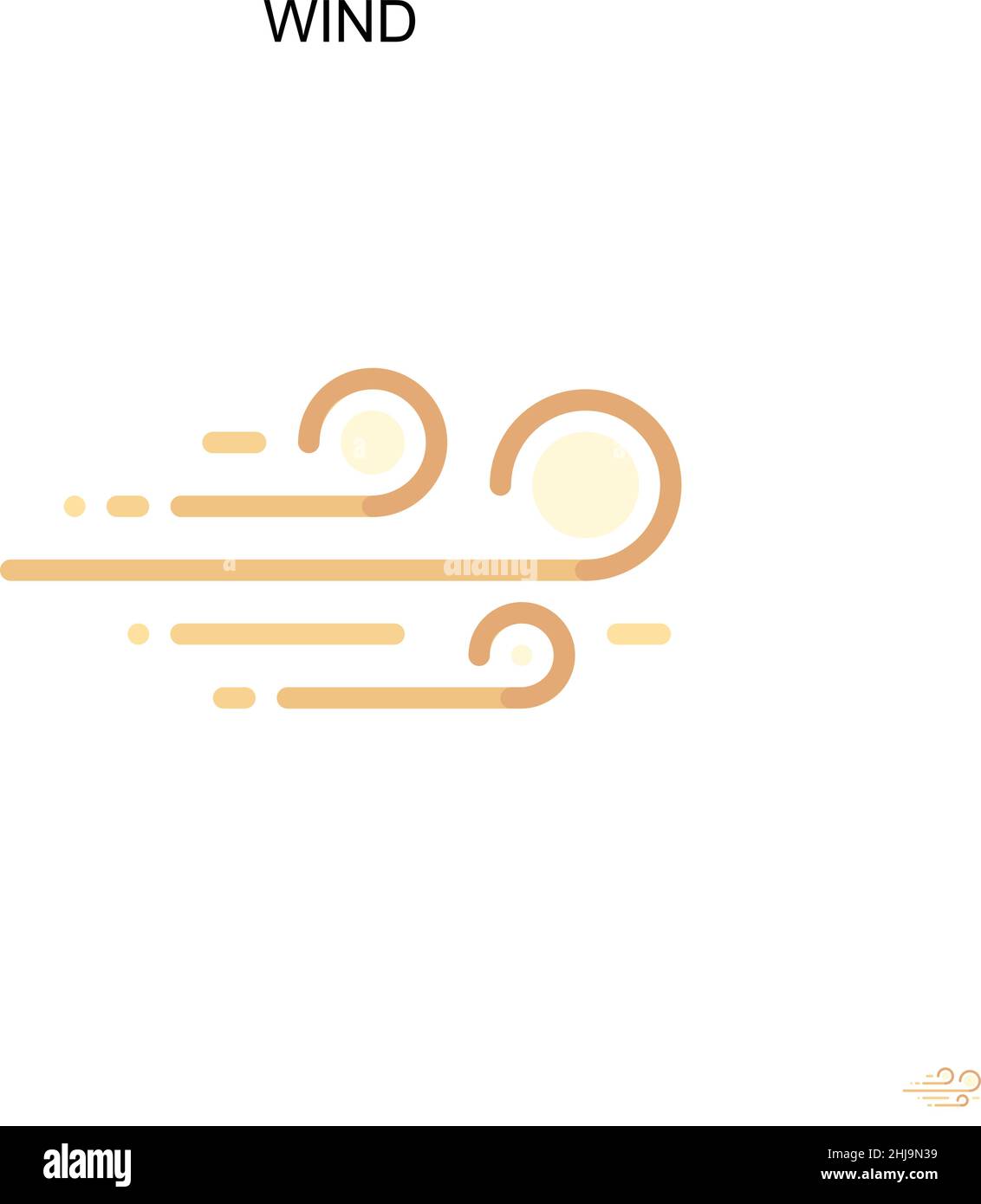 Wind Simple vector icon. Illustration symbol design template for web ...