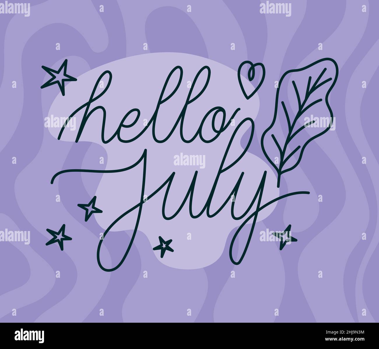 card of hello july Stock Vector Image & Art - Alamy