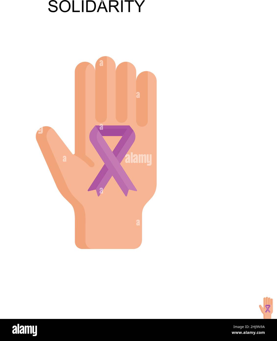 Solidarity Simple vector icon. Illustration symbol design template for ...