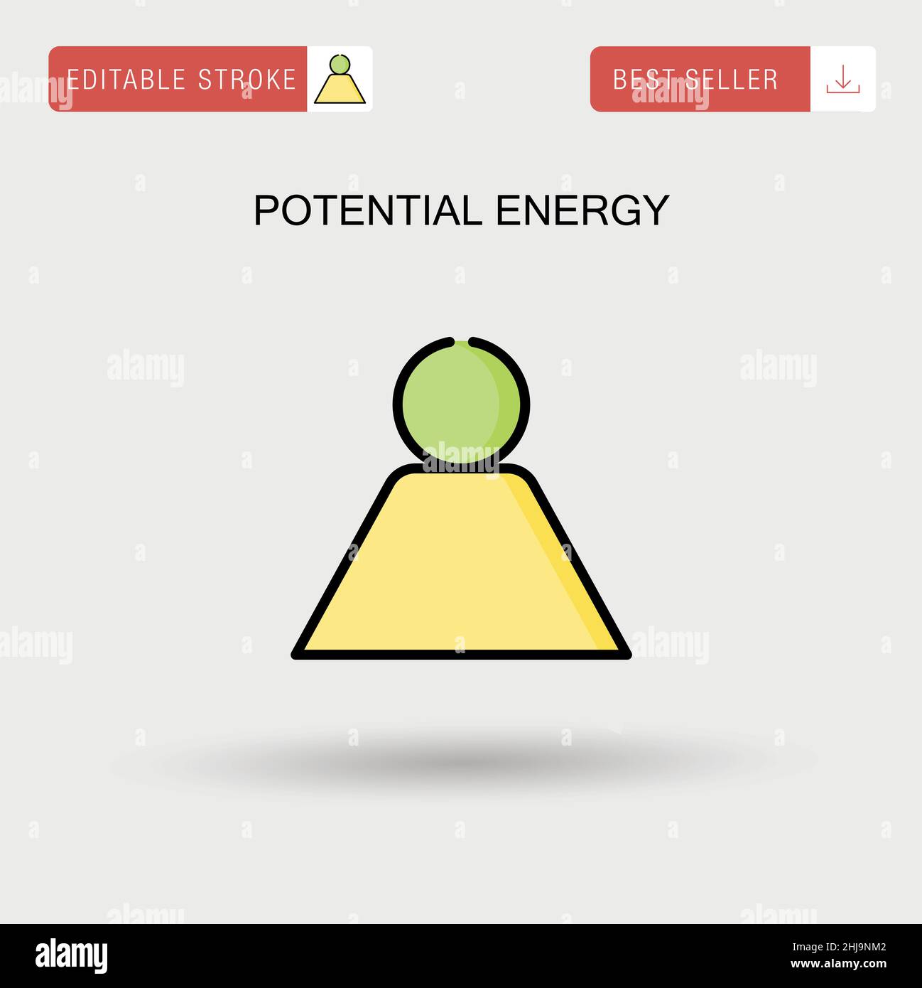 Potential energy Simple vector icon Stock Vector Image & Art - Alamy