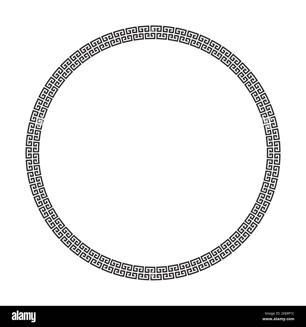 Circle frame of simple greek pattern Stock Vector Image & Art - Alamy