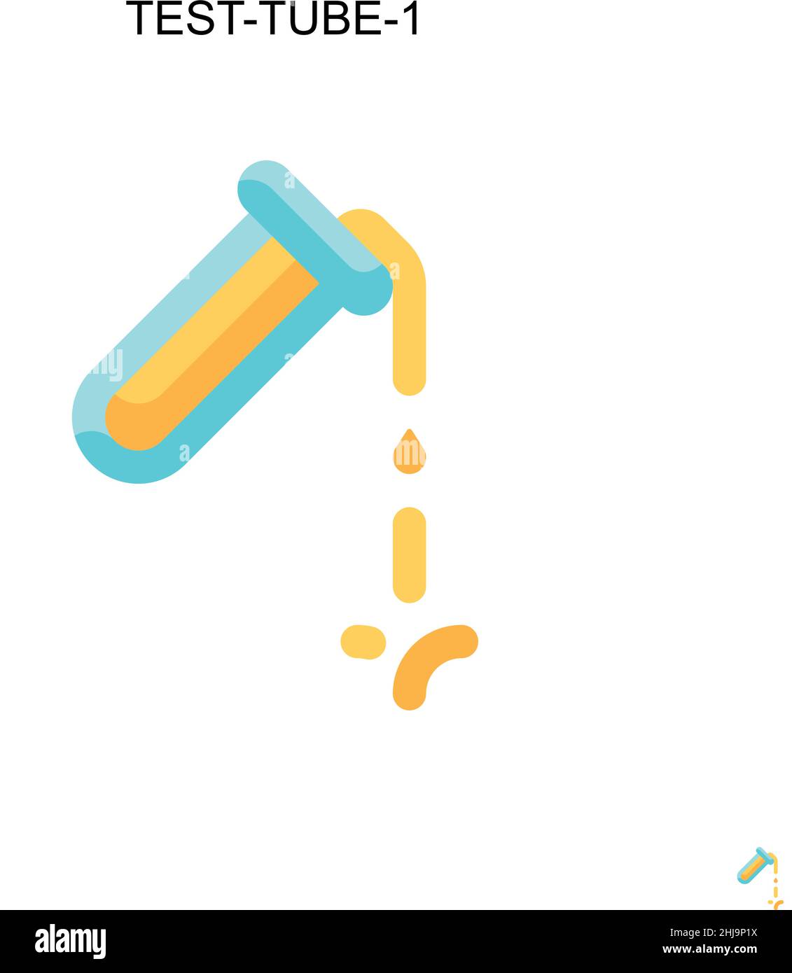 Test-tube-1 Simple vector icon. Illustration symbol design template for ...