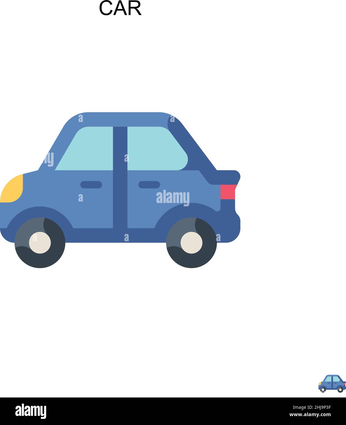 Car Simple Vector Icon Illustration Symbol Design Template For Web Mobile Ui Element Stock