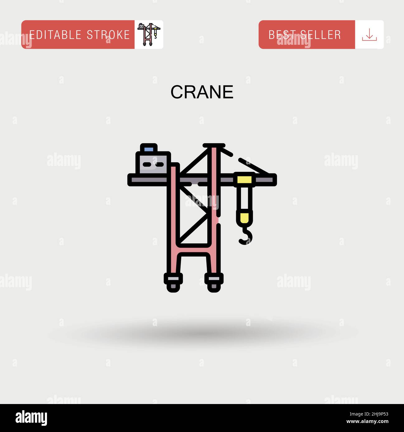 Crane Simple vector icon Stock Vector Image & Art - Alamy