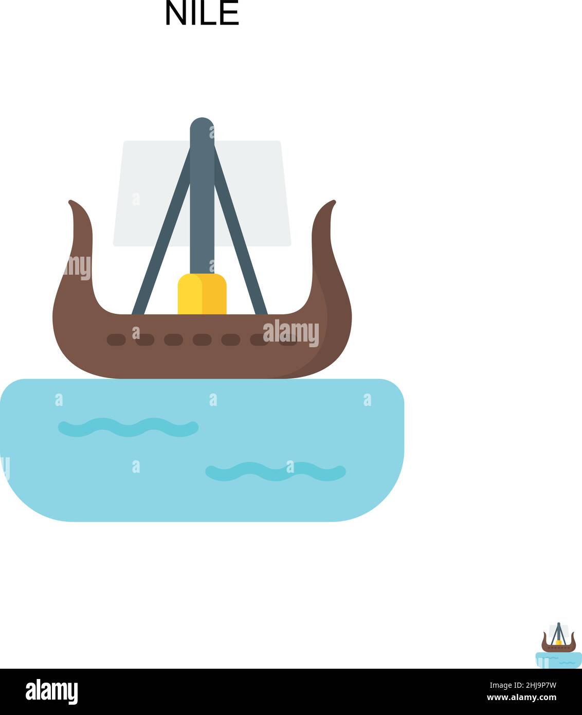 Nile Simple vector icon. Illustration symbol design template for web ...