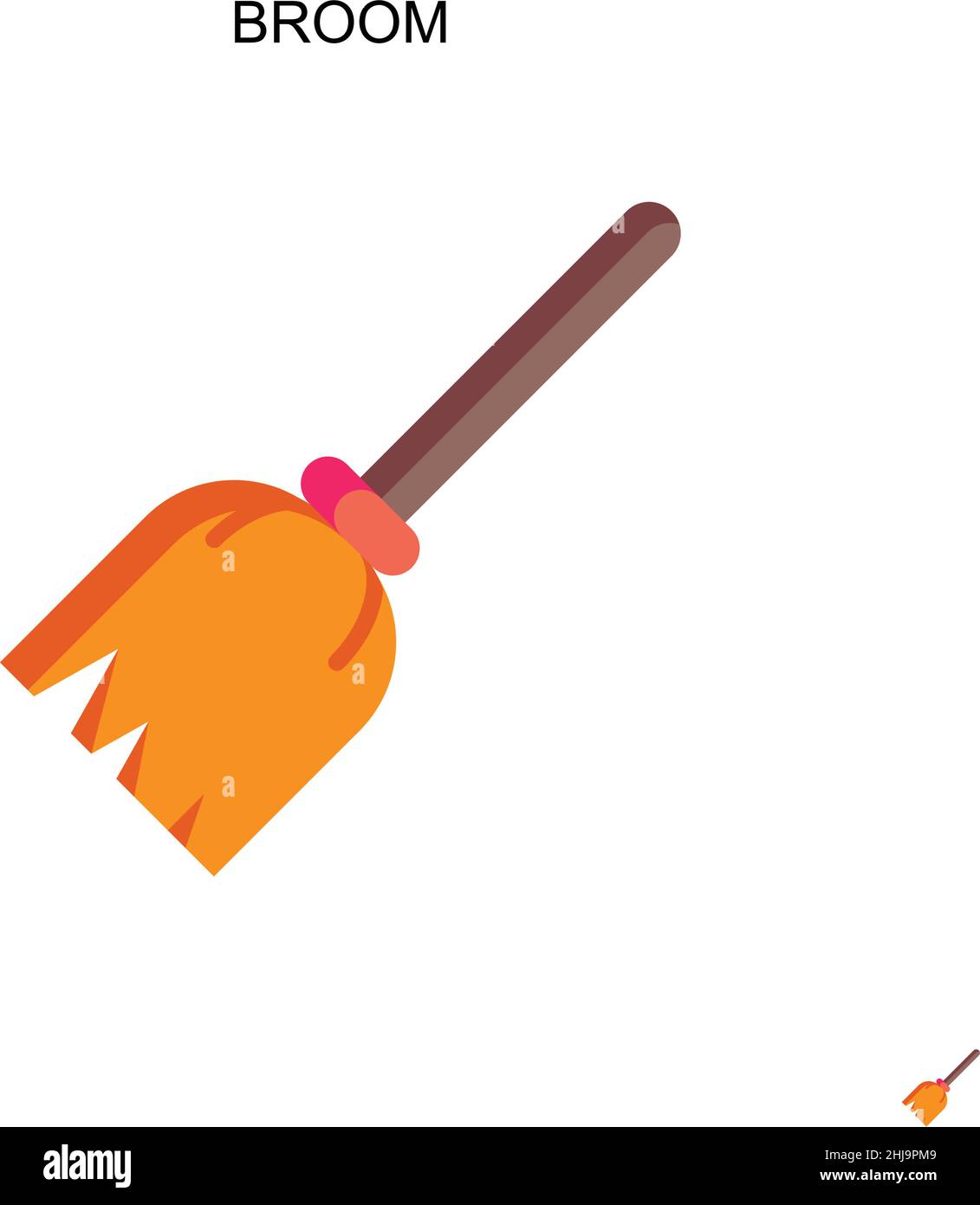 Broom Simple vector icon. Illustration symbol design template for web ...