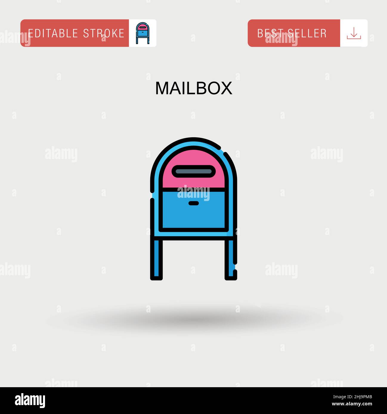 Mailbox Simple vector icon Stock Vector Image & Art - Alamy